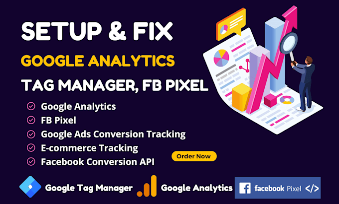 Setup google analytics, facebook pixel and tag manager by Ismail_ads ...