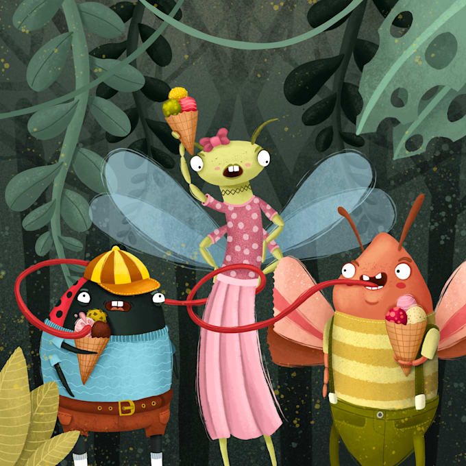 Draw creative and playful illustrations for children by Laubeillu | Fiverr