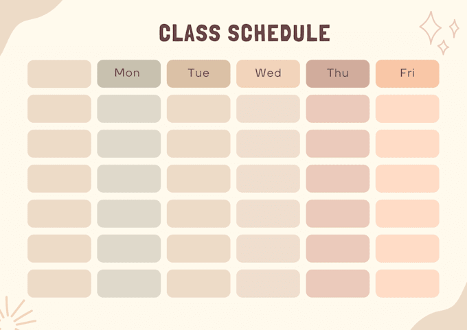 Custom school timetable design editable and printable by Hajarkrc1 | Fiverr