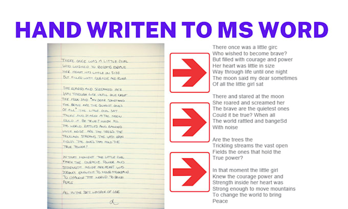 Type your handwritten notes in ms word with proper formatting by ...