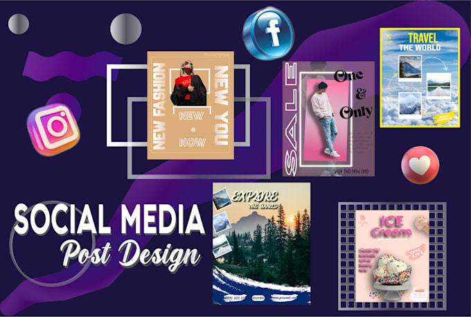 Create trendy social media adds, posts or template design by ...