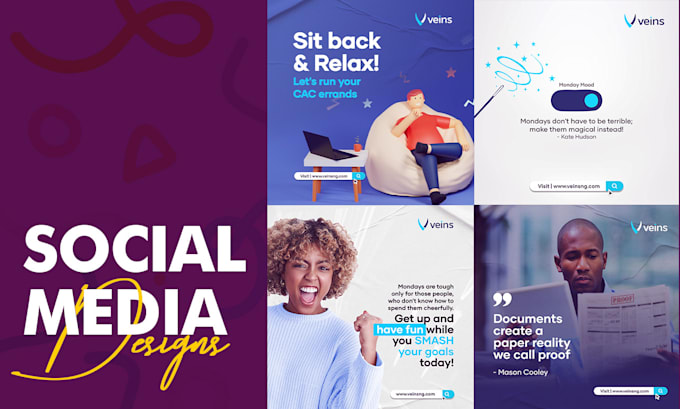 Create visually stunning posts for your brand by Hbcreative1 | Fiverr