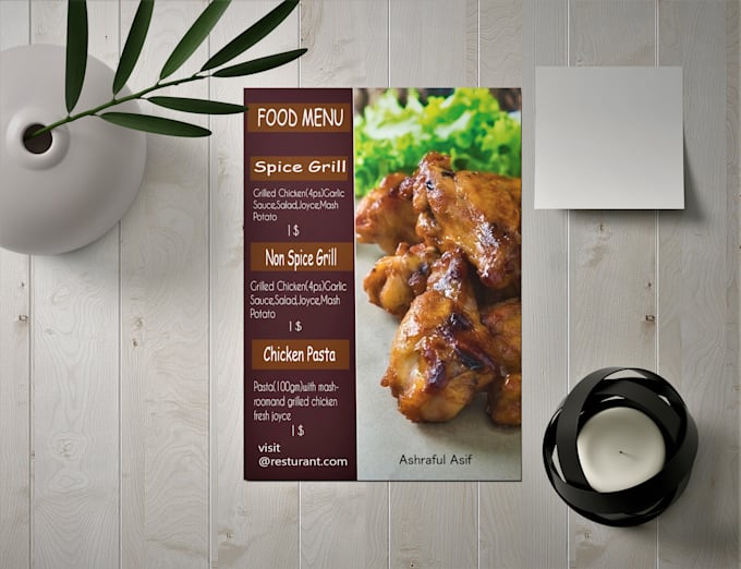 Do modern restaurant menu design by Ashrafulasif69 | Fiverr