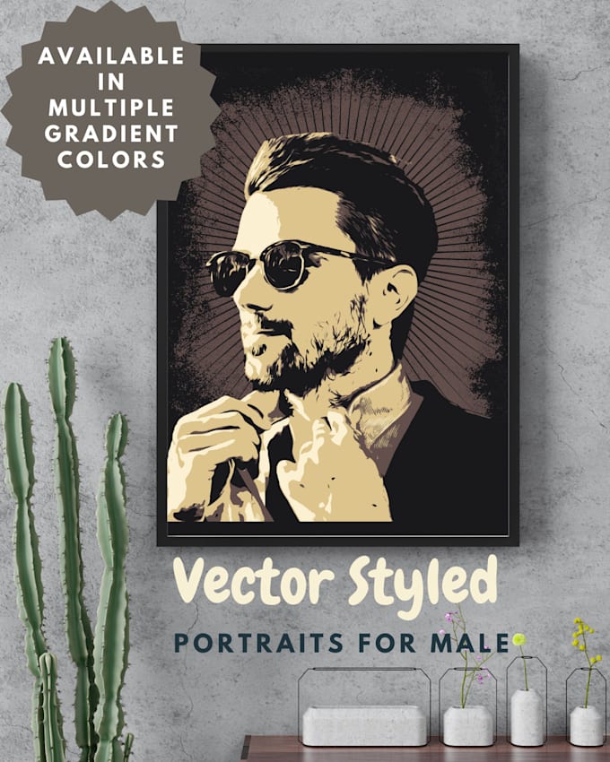 Make superb vector styled portraits for you by Ahm_fl_services | Fiverr