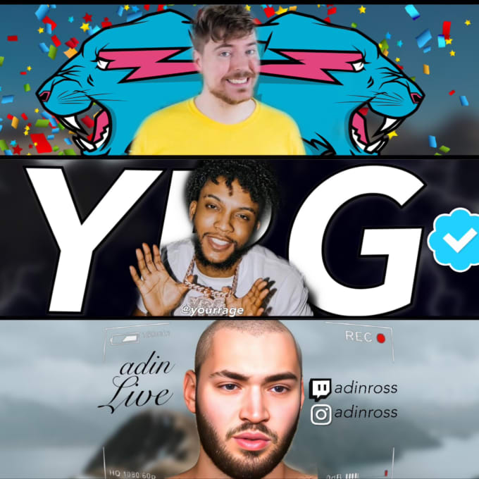 Create you an attention grabbing youtube banner by Gfxaxl | Fiverr