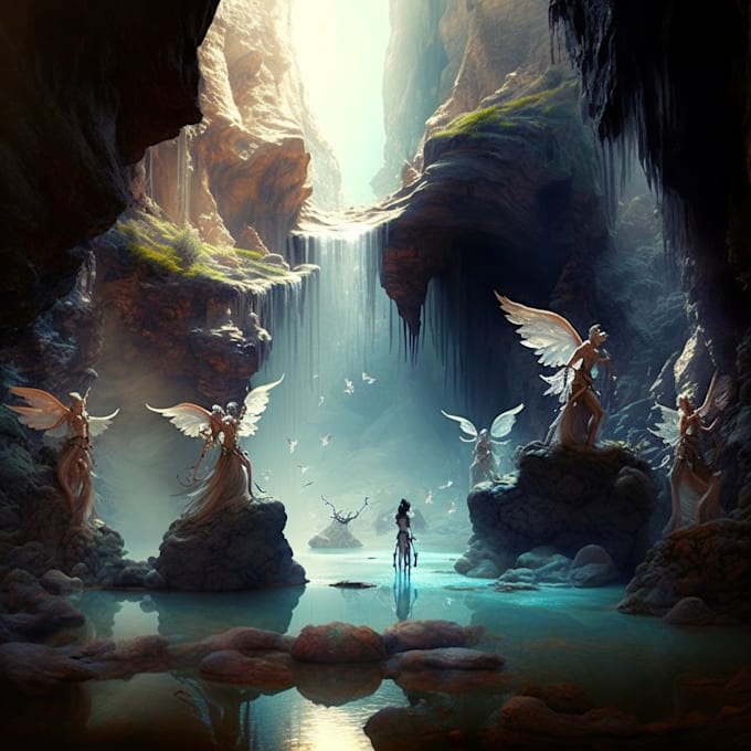 Illustrations of incredible fantasy settings by Hidden20 | Fiverr