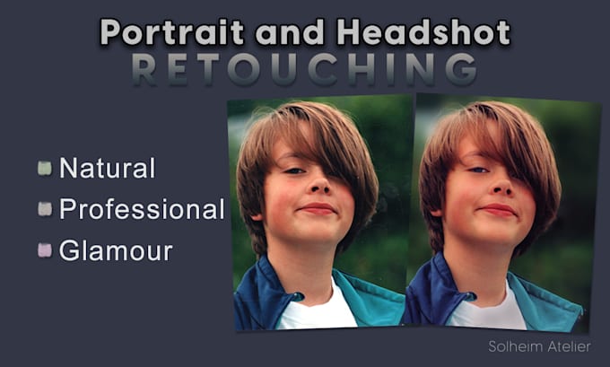 Retouch your portraits and headshots in photoshop by Sandersolheim | Fiverr
