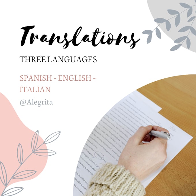 Do translations in three different languages by Alegrita | Fiverr