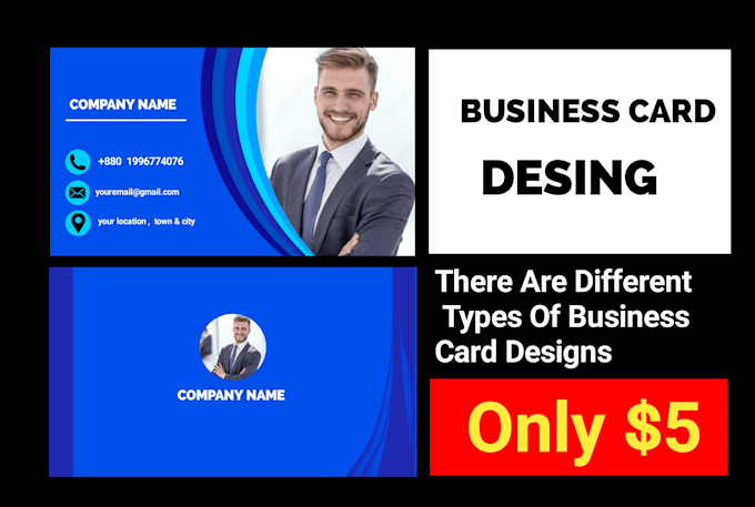 There are different types of business card designs by Miraj7438 | Fiverr