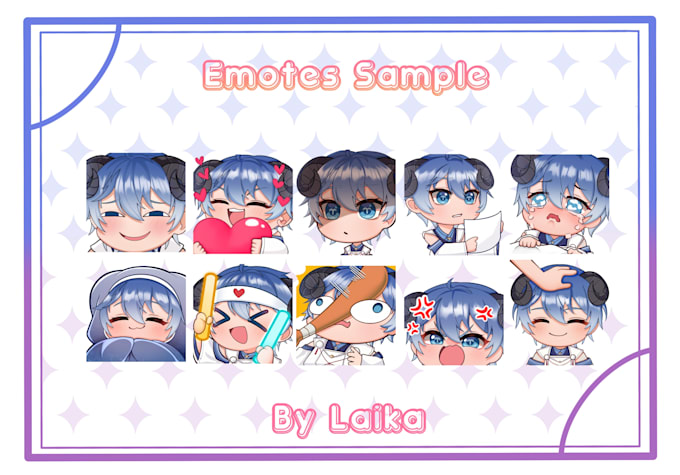Do emotes and animated emotes for twitch, youtube discord by Hikari ...