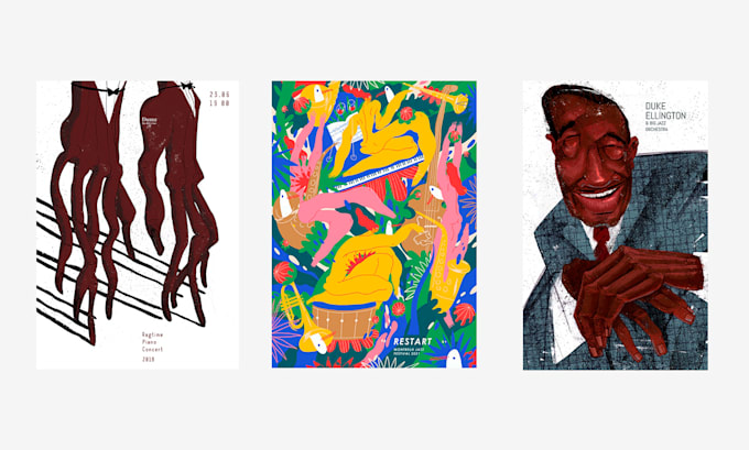 Create expressive poster for a music festival,concert or gig by ...