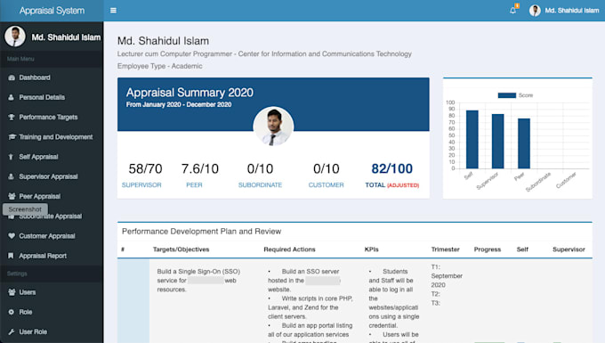 Develop an employee performance appraisal system by Shahidku | Fiverr