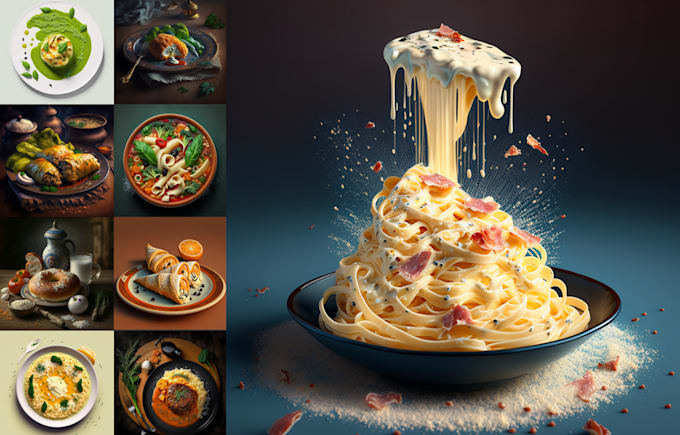 Create tasty food illustration by Vselekula | Fiverr