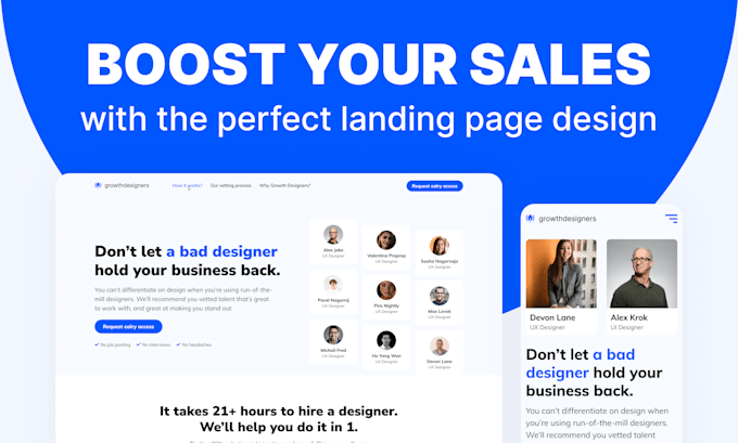 Design a perfect and result driven landing page by Uxui_michail | Fiverr