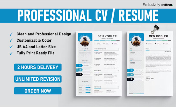 Rewrite or design professional ats optimized cv, resume, cover letter ...
