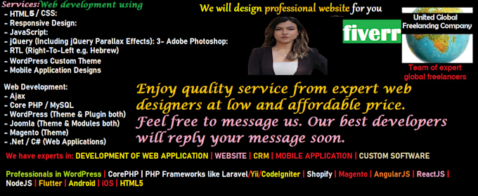 Do web development and full stack development by Unitedglobal12 | Fiverr