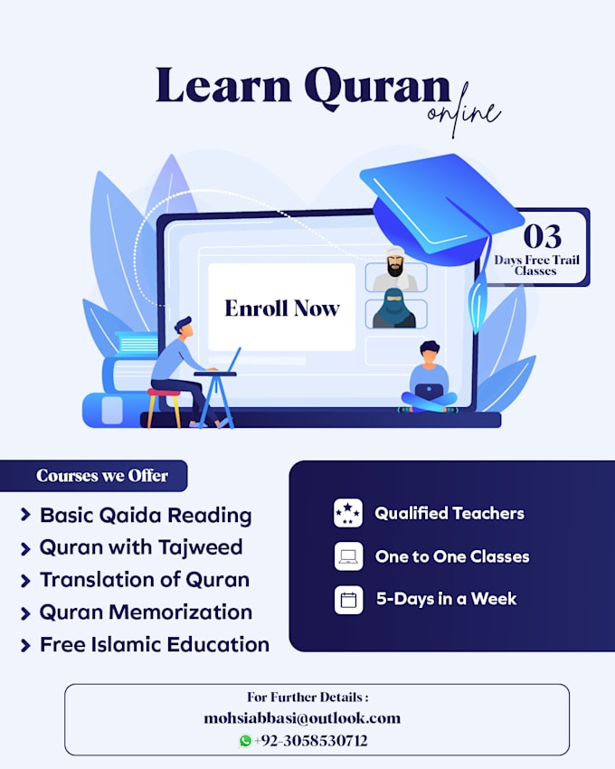 Be your online quran teacher, quran tutor learn tajweed by Moh800 | Fiverr