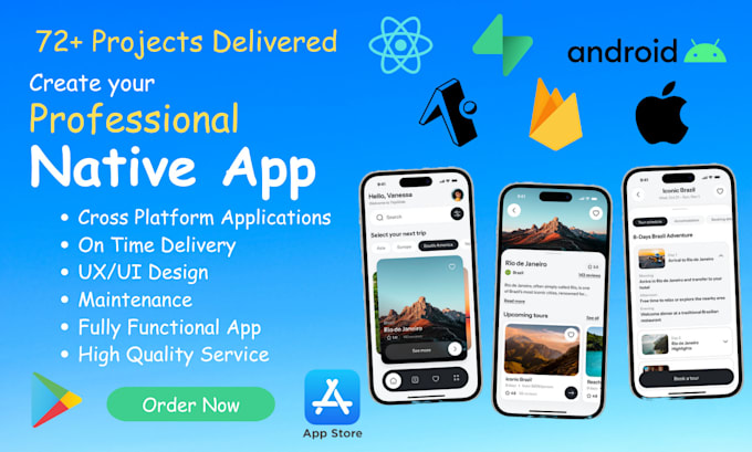 Develop a stunning mobile app using react native and expo by Mrumer ...
