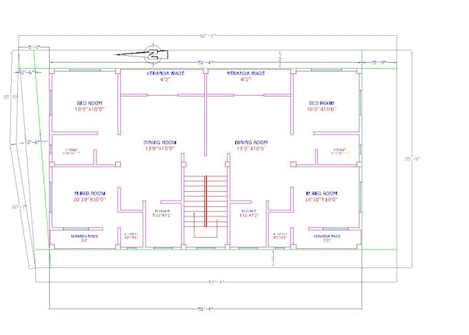 Draw 2d floor plans,elevation, sections in autocad by Mdmonim06 | Fiverr