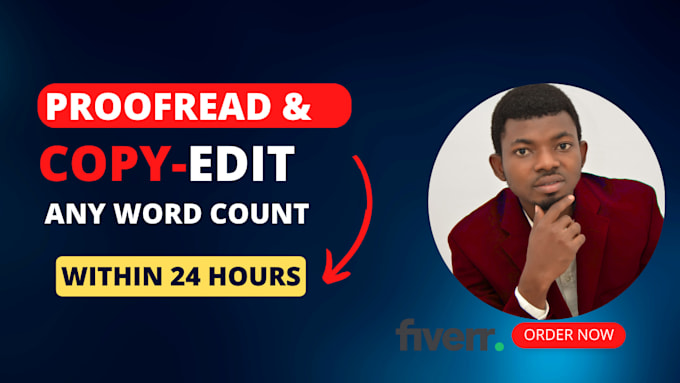 Proofread and edit any word count within 24 hours by Petermacclean2 ...