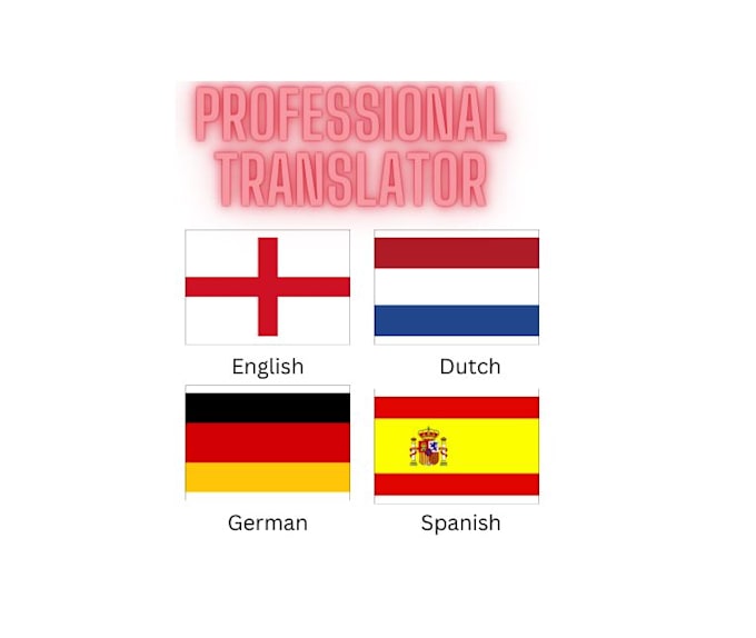 Translate in english dutch german spanish by Sahasra0107 | Fiverr