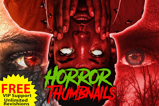Design scary creepy horror youtube thumbnails by Studio96tgd | Fiverr