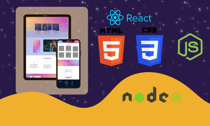Build A Responsive React Web Application Landing Page Website Api
