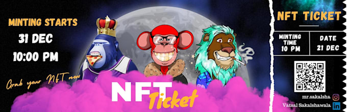 Create a custom professional ticket design for your event by Vatsal ...