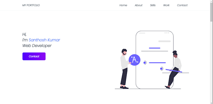 Do front end designing for portfolio and business by Santhoshkuma328 | Fiverr