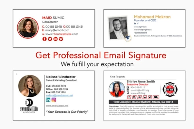 Design professional clickable html email signature for you by ...