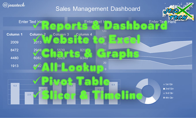 Build custom excel spreadsheet, charts, pivot tables, countif, sumif ... Build custom excel spreadsheet, charts, pivot tables, countif, sumif ...
