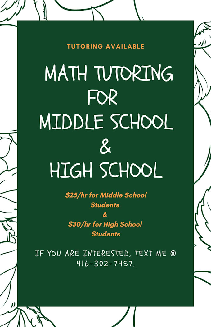 Be your middle school and high school math tutor by Sahil2016sam | Fiverr