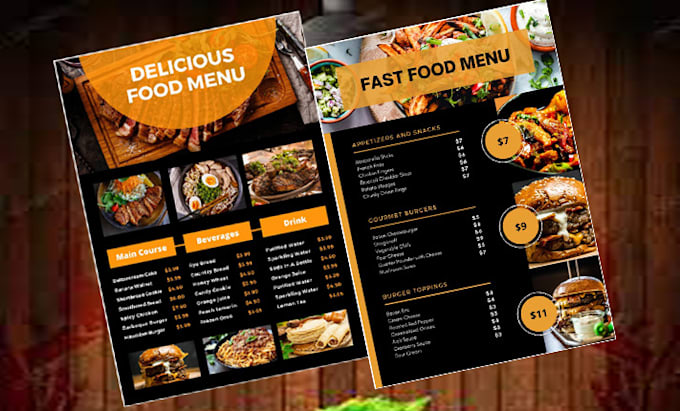 Design eye catching restaurant food menu, food flyer, menu card by Samanale | Fiverr