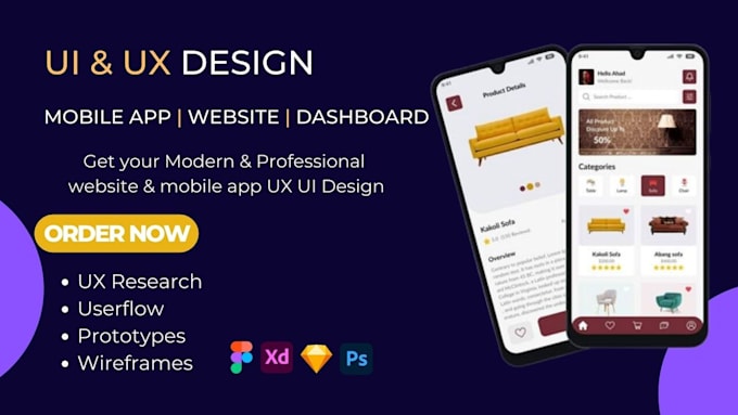Do creative and modern ux ui design for mobile app, website by U_fb562d93b90b | Fiverr