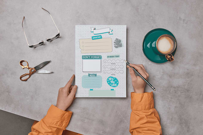 Design printable custom daily planners by Wrt0010 | Fiverr