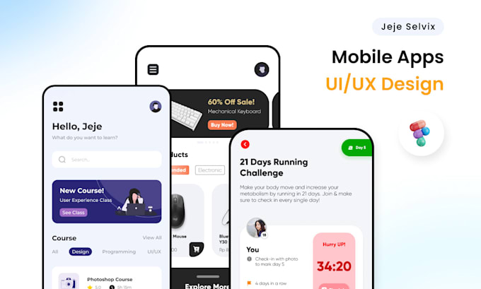 Design creative and unique mobile app in figma by Jejeselvix | Fiverr