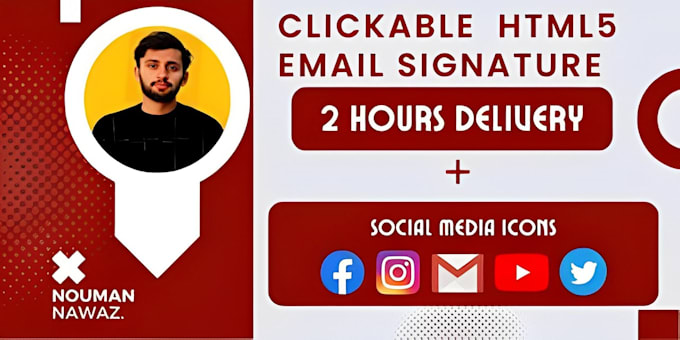 Create clickable html email signature for gmail and outlook by ...