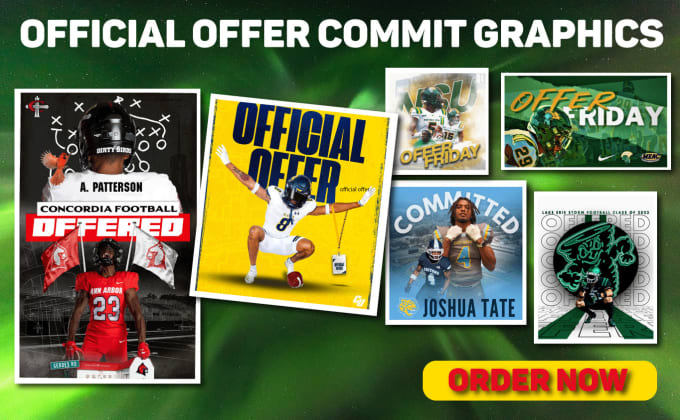 Design a custom college commitment poster by Protus479 | Fiverr