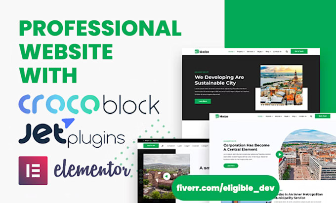 Build or redesign your website with crocoblock, jet plugin, wpbakery and oxygen by Eligible_dev ...