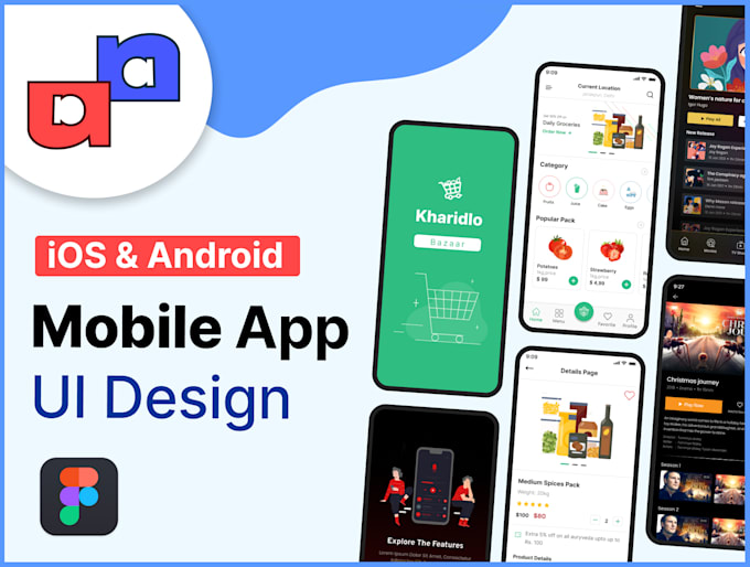 Design android and ios app ui in figma by Unanubhav | Fiverr
