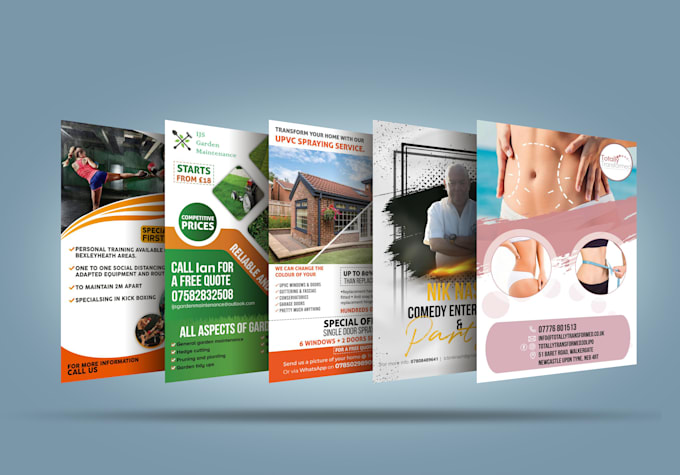 Design bespoke flyers, leaflets, brochures for your business by Imhoneyamir | Fiverr