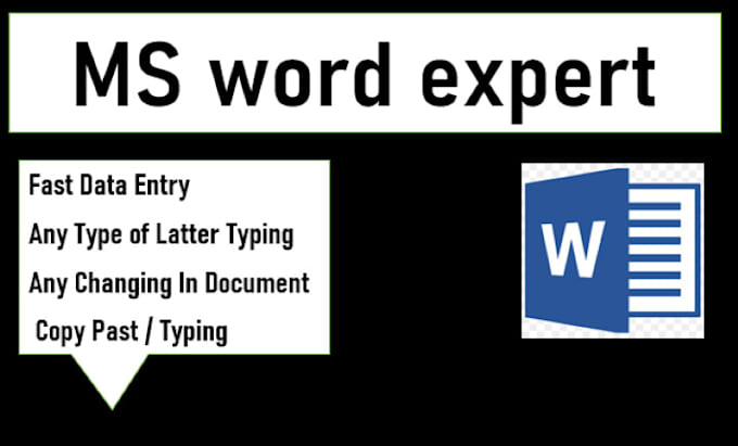Do fast data typing work in ms word, copy paste by Mustafaali122 | Fiverr