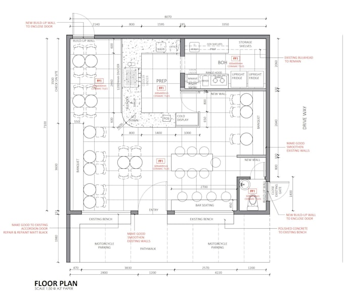 Do design development drawings of your restaurant or coffee shop project by Maryannenuqui | Fiverr