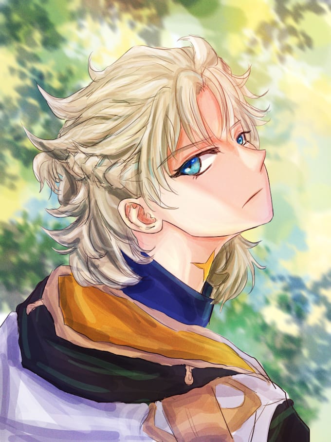 Draw anime profile picture pfp, icon, banner, illustration by Yunelle04 ...