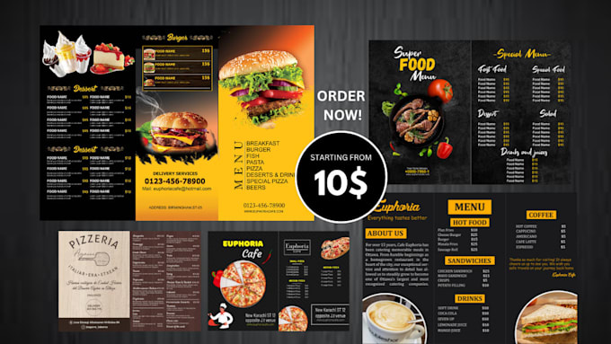 Do modern restaurant menu design for cafes and bakeries by Design_box69 ...