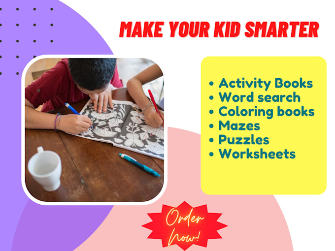 Create activity books and worksheets for kids by Hanudesigner | Fiverr