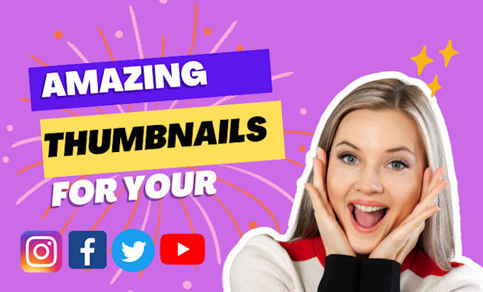 Design amazing thumbnails for you by Hunzai1234 | Fiverr