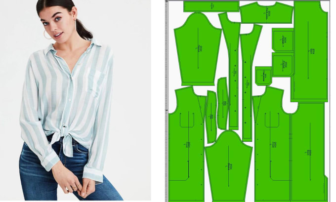 Make a cloth sewing pattern for any type of apparel garments by ...