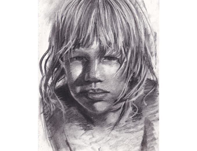 Draw a realistic charcoal portrait for you by Lyudmila_sy | Fiverr