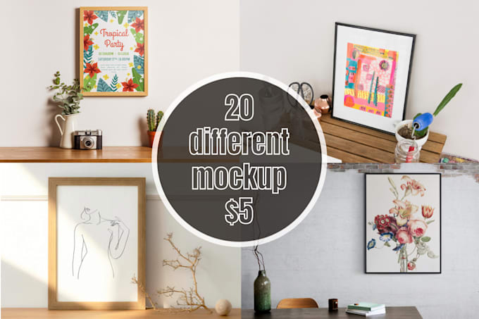 Make amazing frame mockup in 20 different styles by Jaw_designer | Fiverr